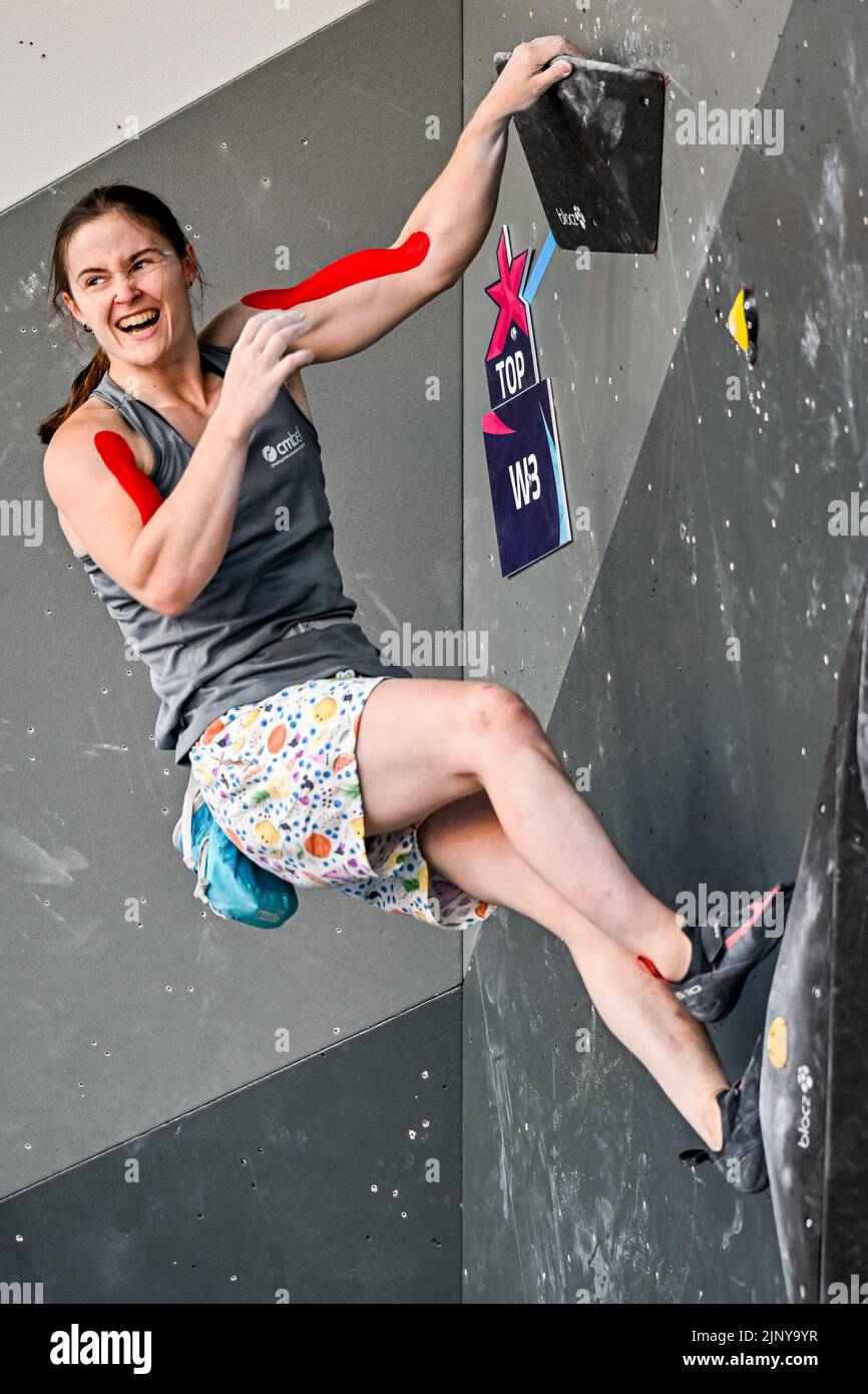 Belgian Chloe Caulier celebrates during the final of the women's sport ...