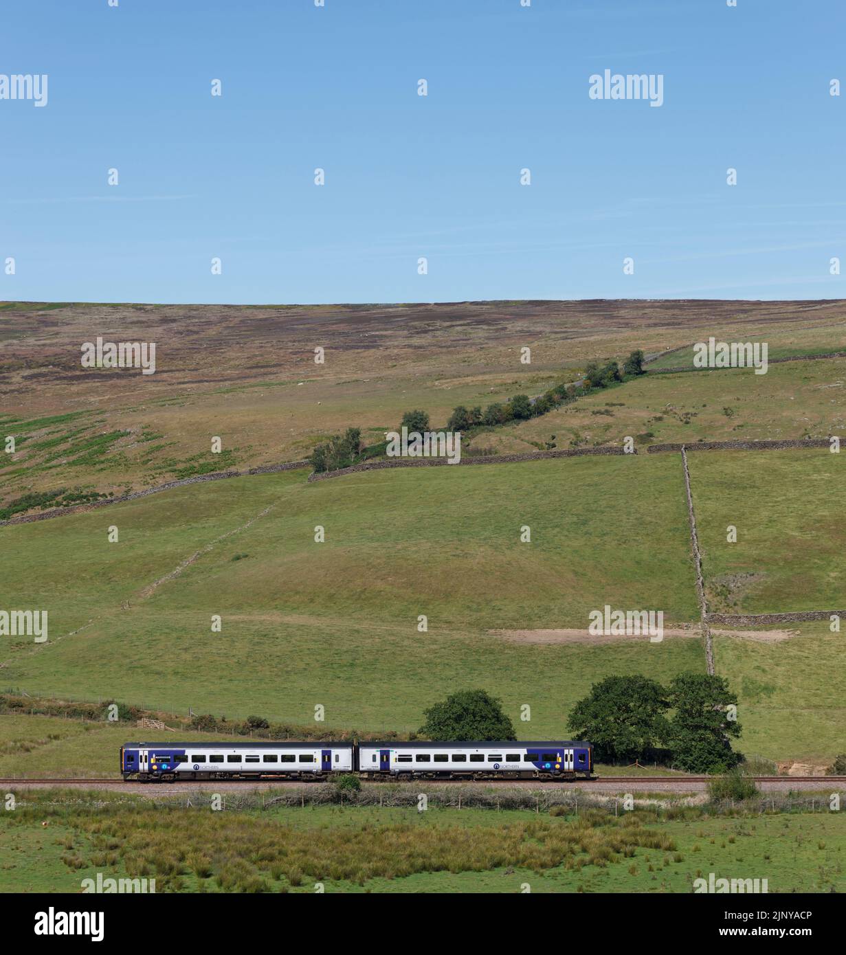 Northern Rail class 158 DMU train passing Kempswithem (between ...