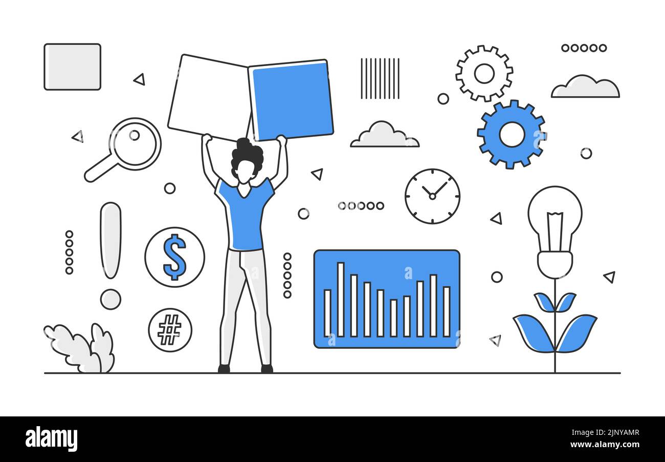 Finance trend and market forecast. Financial statistics data, business ...