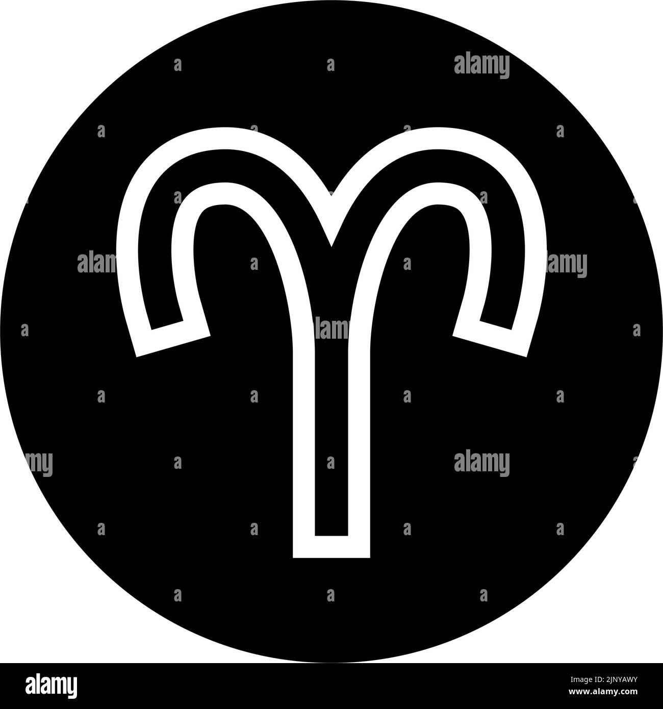 aries zodiac glyph icon vector illustration Stock Vector Image & Art ...