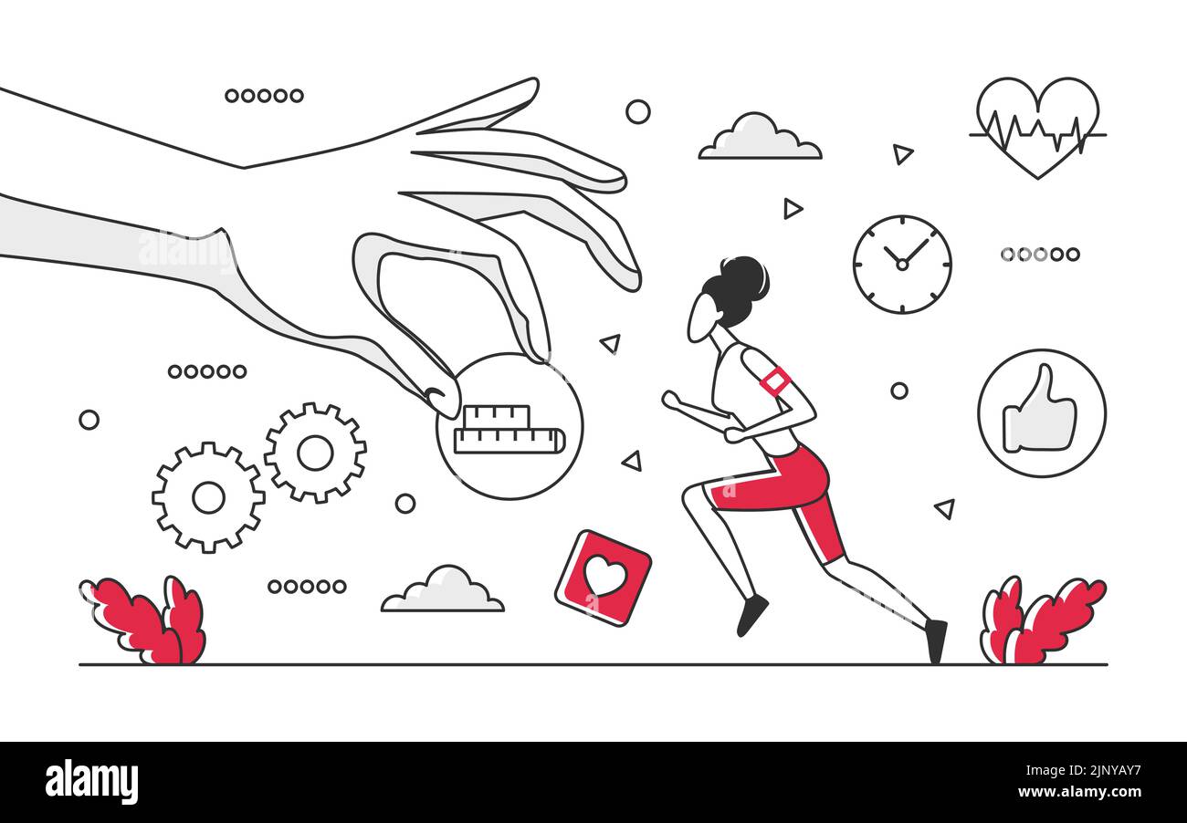 Fitness sport runner activity. Jogging training, recreational ...