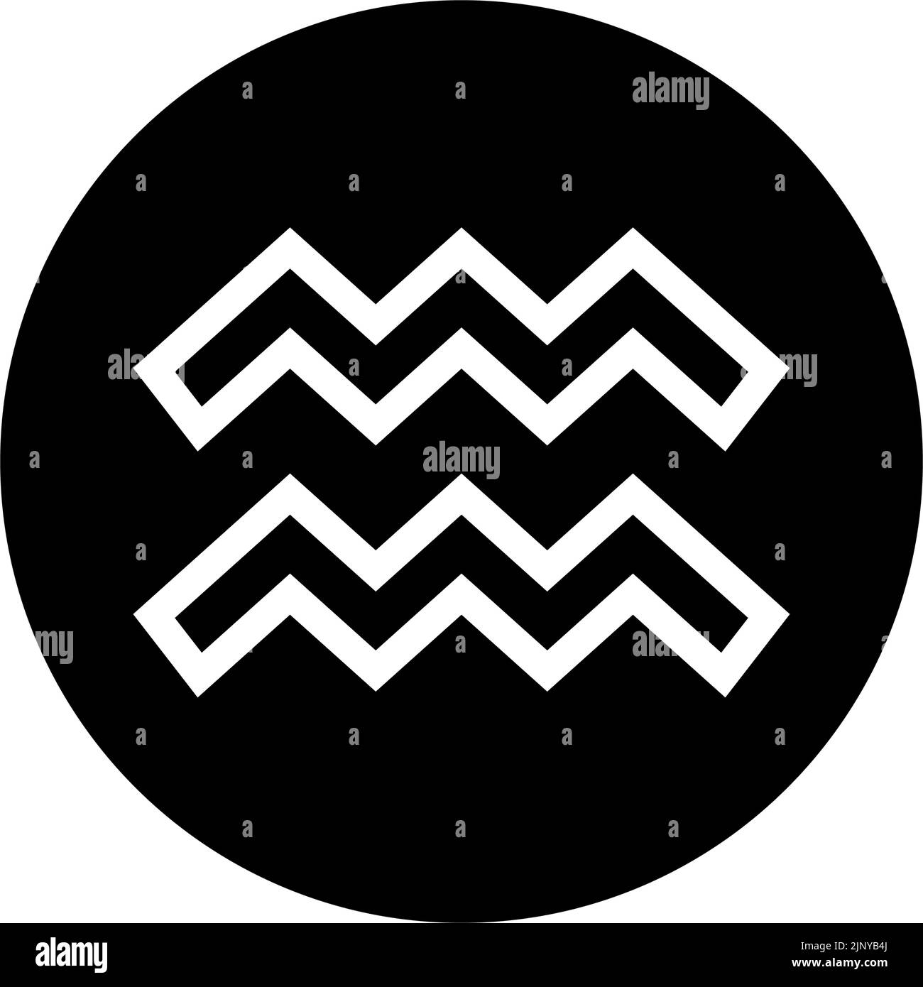 aquarius zodiac glyph icon vector illustration Stock Vector Image & Art ...