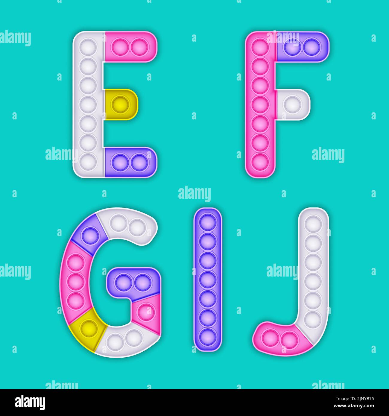 Popit alphabet Stock Vector Images - Alamy