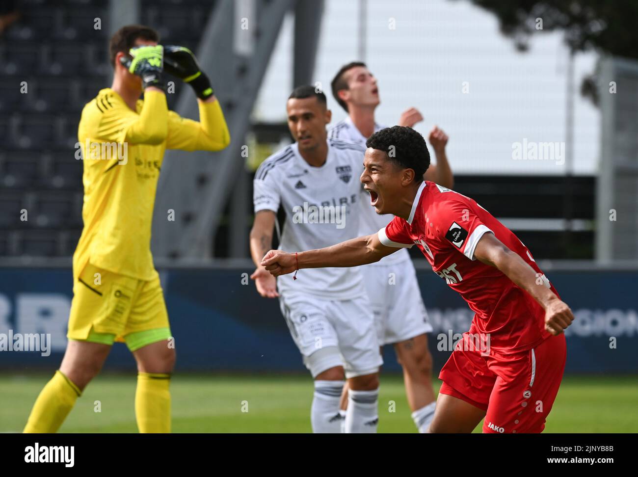 Antwerp's Anthony Valencia celebrates after scoring during a soccer ...