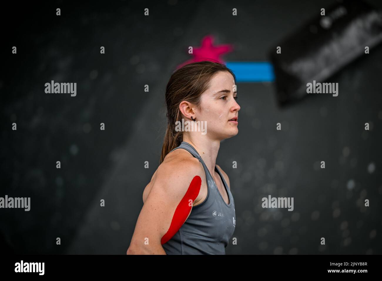Belgian Chloe Caulier pictured after the final of the women's sport ...