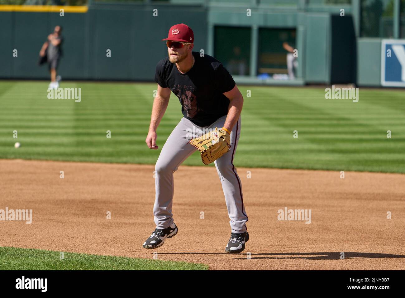 August 13 2022: Arizona first baseman Seth Beer (28) during batting ...