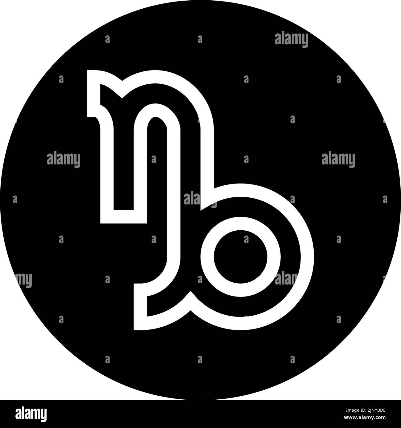 capricornus zodiac glyph icon vector illustration Stock Vector Image ...