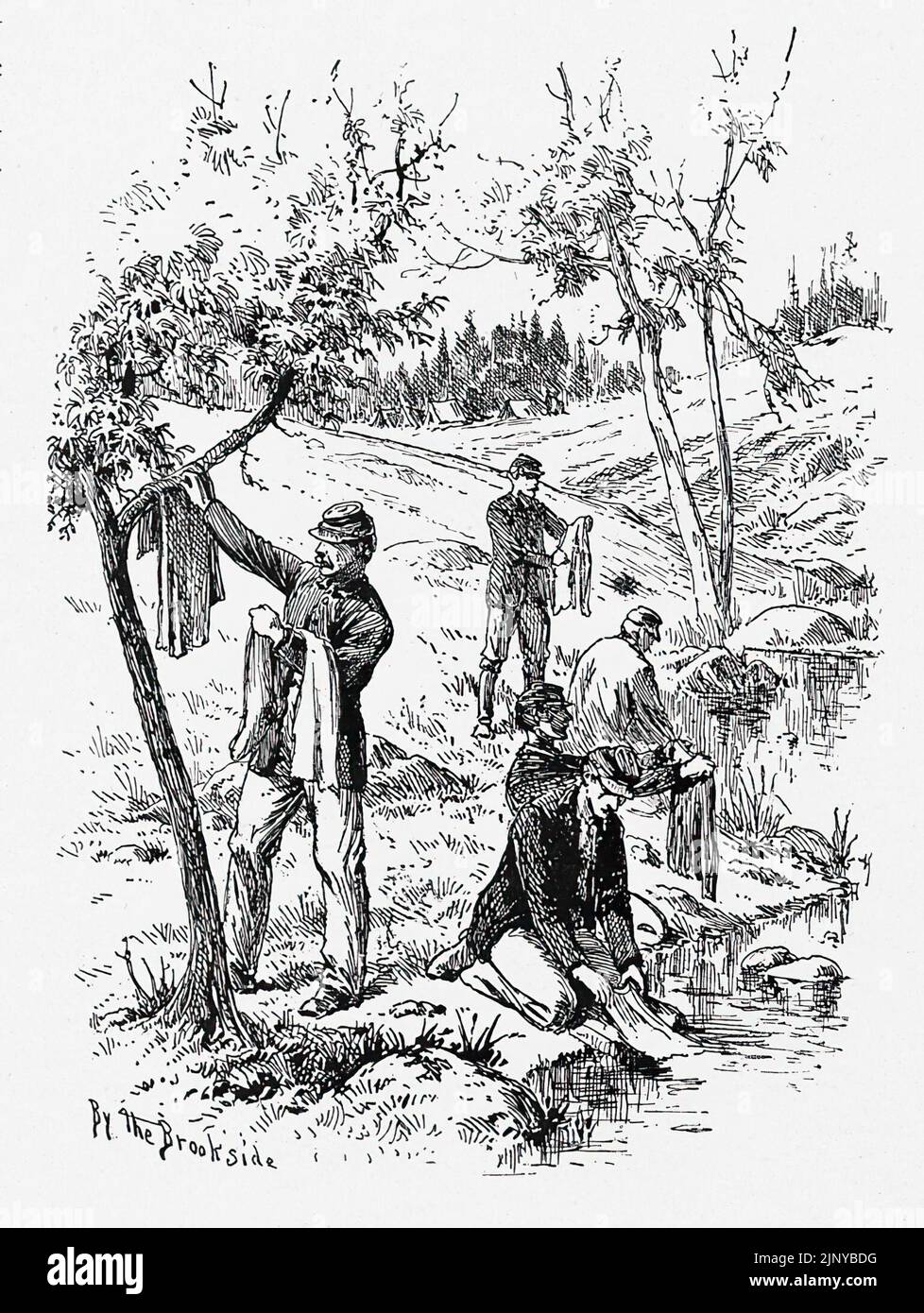 American soldiers wash their clothes hi-res stock photography and ...