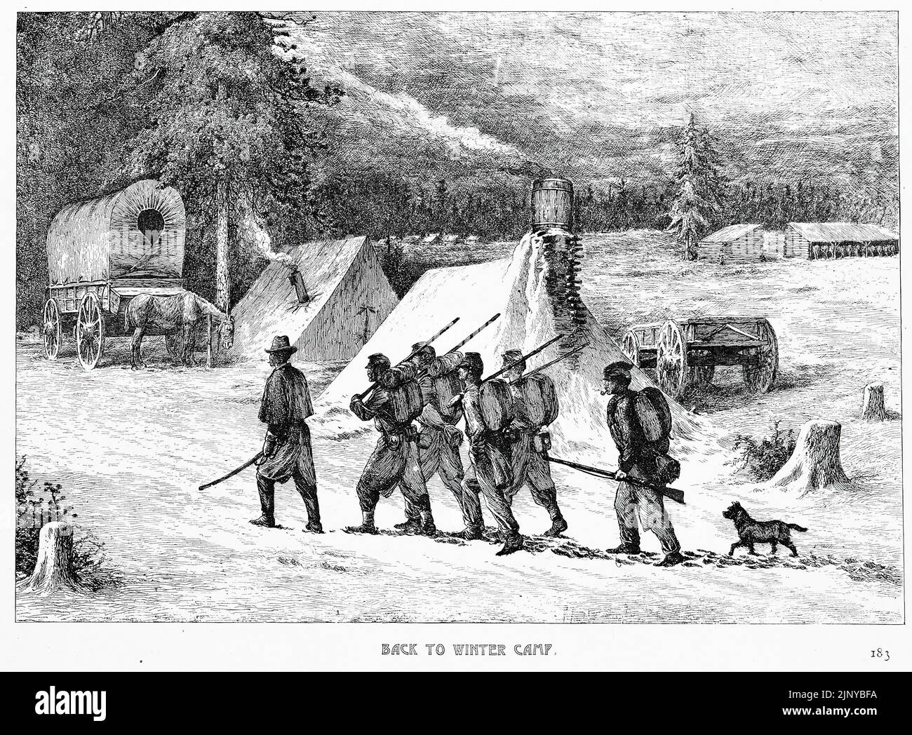 Back to Winter Camp. Union Army. 19th century American Civil War ...