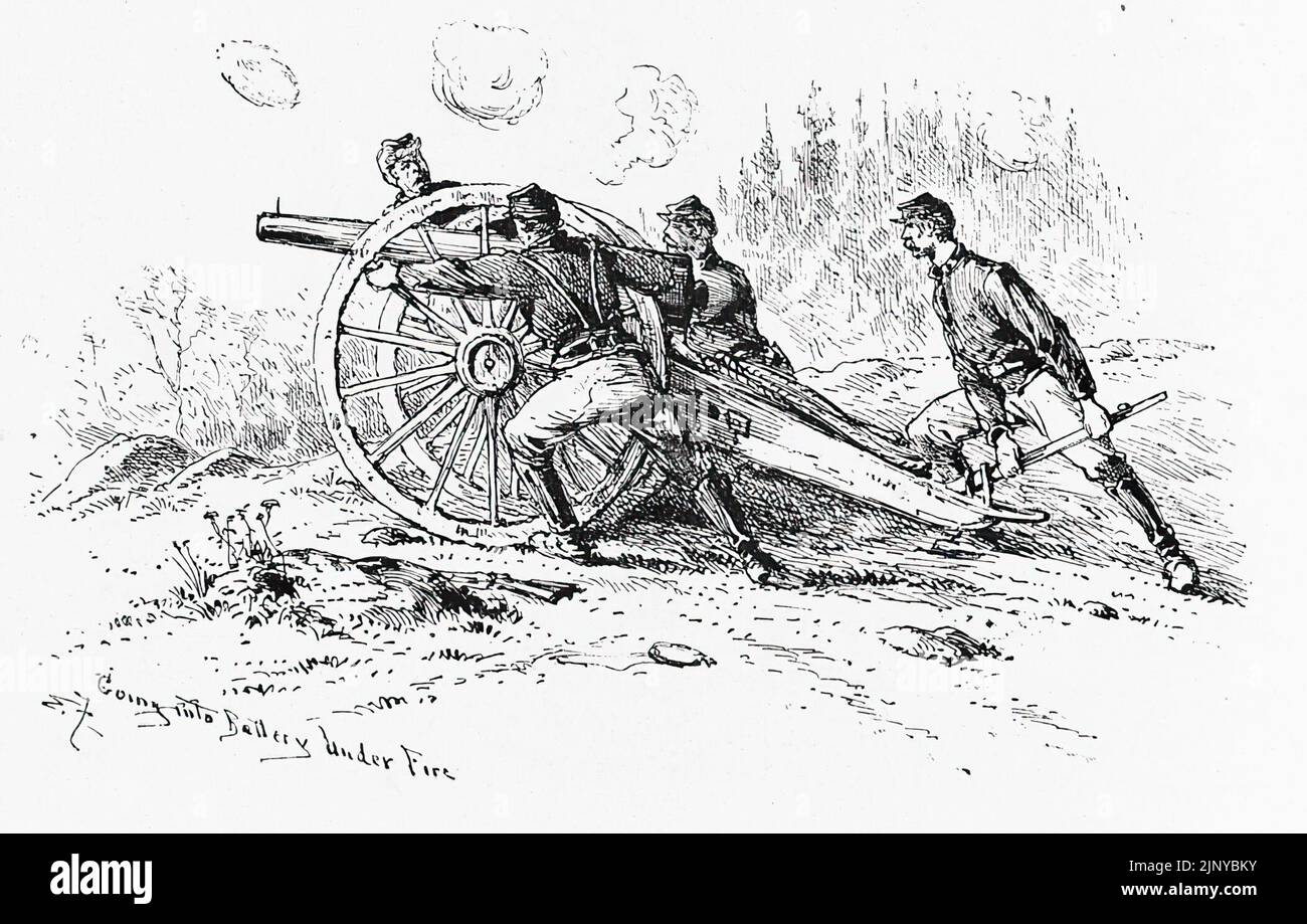 Going into Battery under Fire. Battle of Gettysburg, July 1863. 19th ...