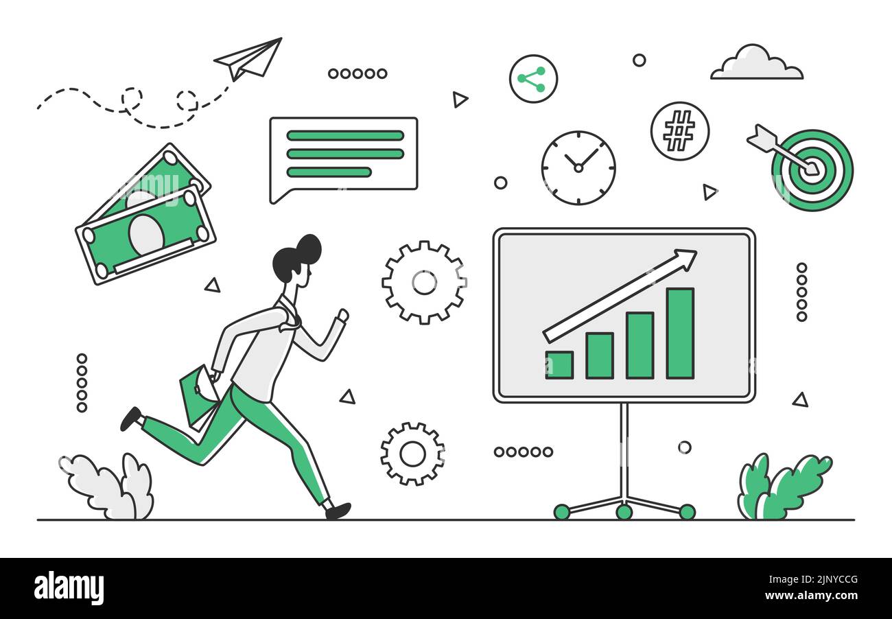 Business growth strategy. Company development campaign and improving ...