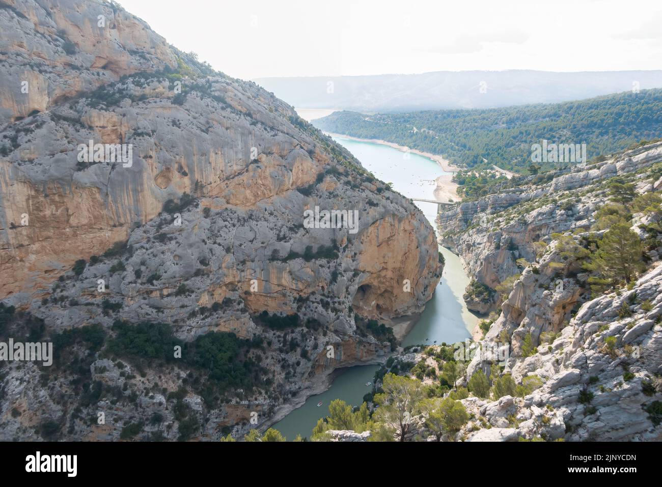 Aerial photos in the Verdon River Gorges in summer Stock Photo - Alamy