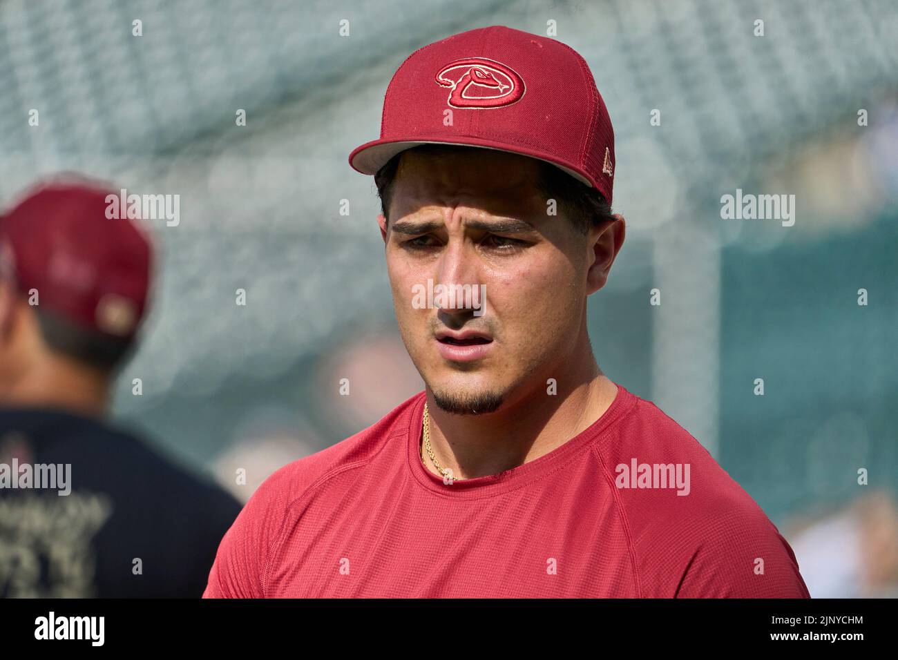 August 13 2022: Arizona third baseman Josh Rojas (10) during batting ...