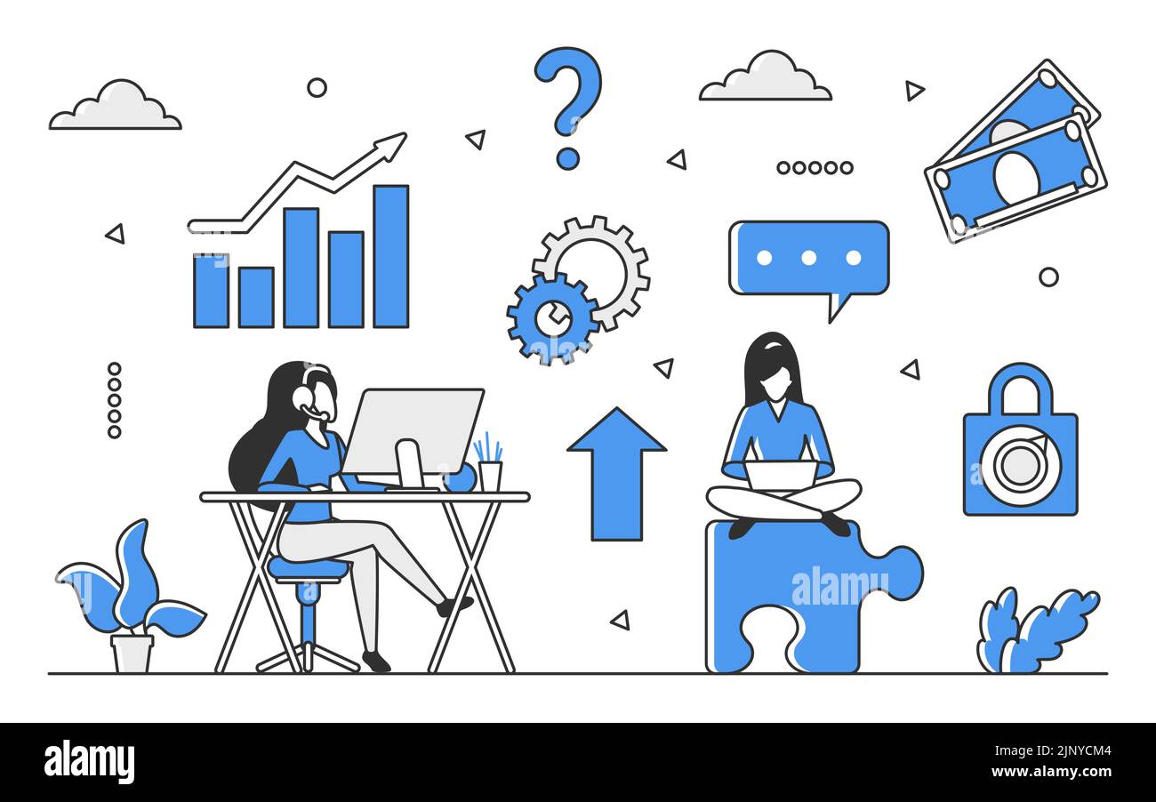 Business entrepreneurship work. Corporate office team, company ...