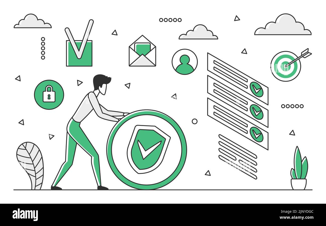 Safety protection checklist. Insurance conditions, protective shield ...