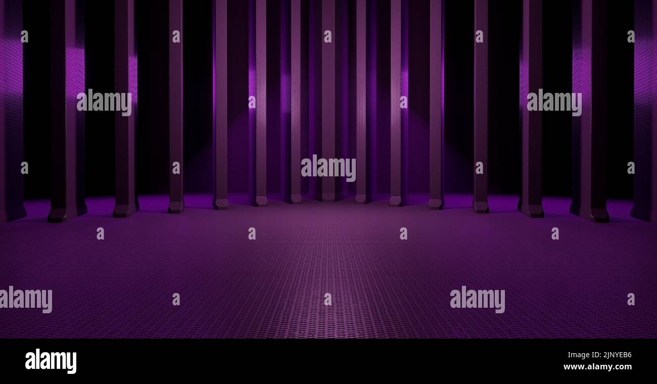 Abstract Futuristic Reflective Studio Room Night Dark Banner Background ...