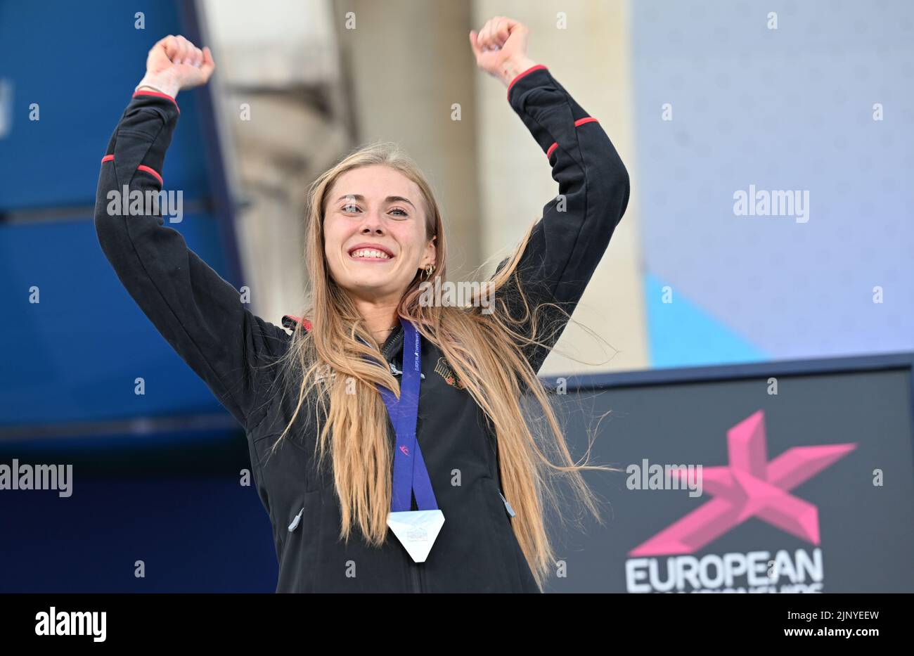 Munich, Germany. 14th Aug, 2022. European Championships, sport climbing ...