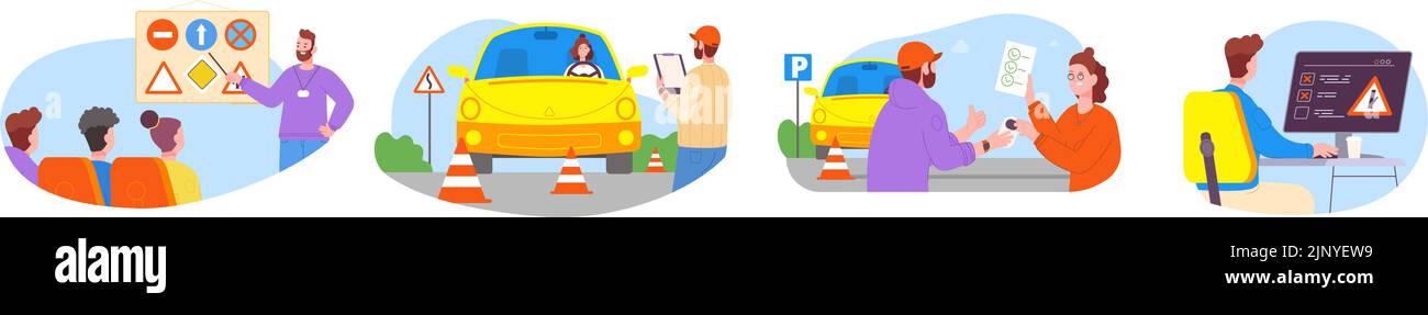 Driving tests Stock Vector Images - Alamy