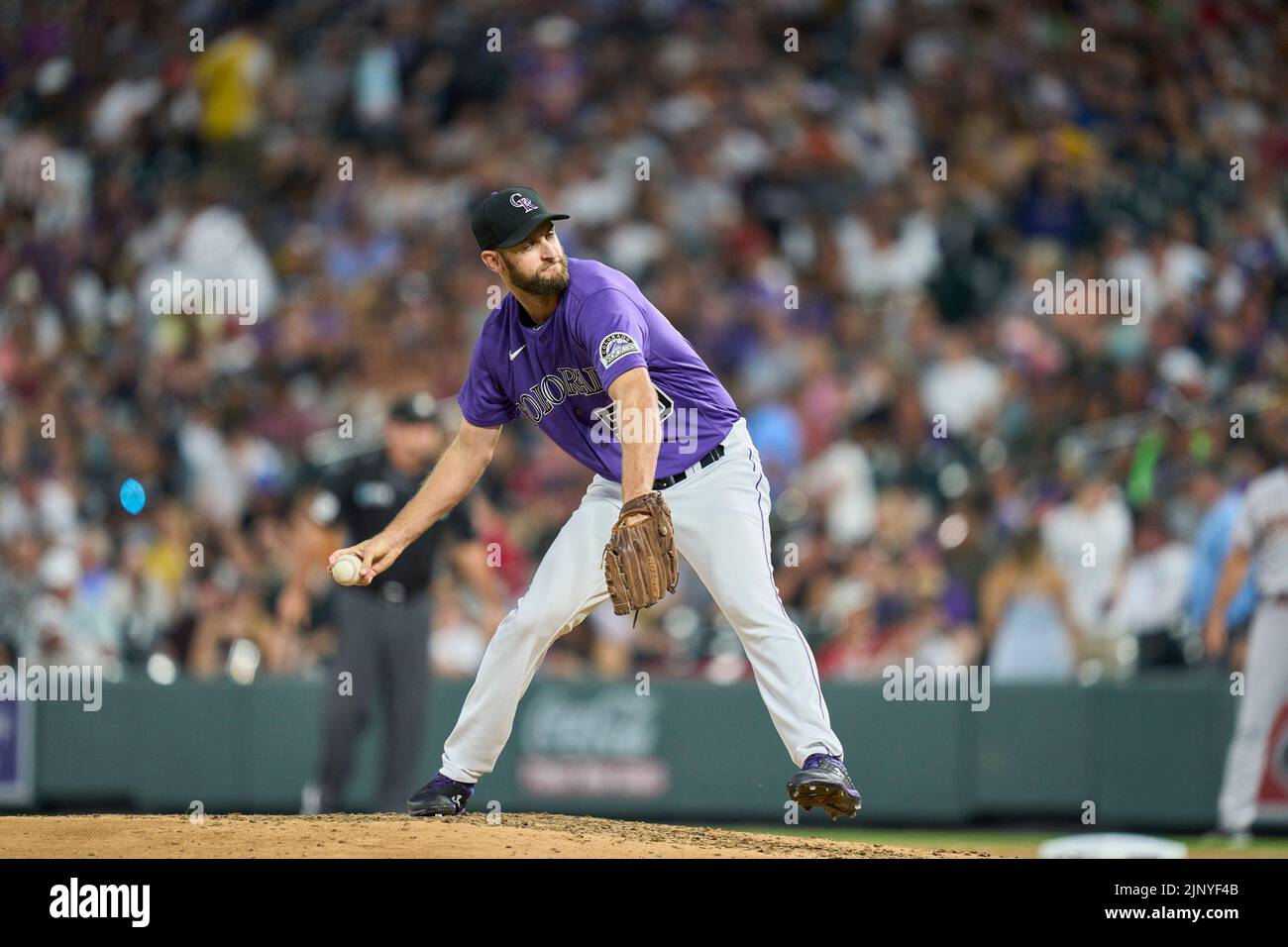 August 13 2022: Colorado pitcher Jake Bird (59) throws a pitch during ...