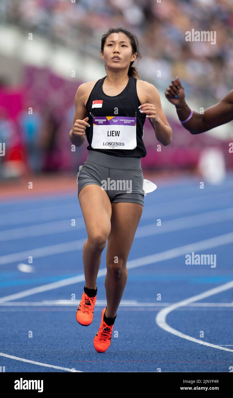 Bernice Yee Ling Liew of Singapore competing in the women’s 100m heats ...