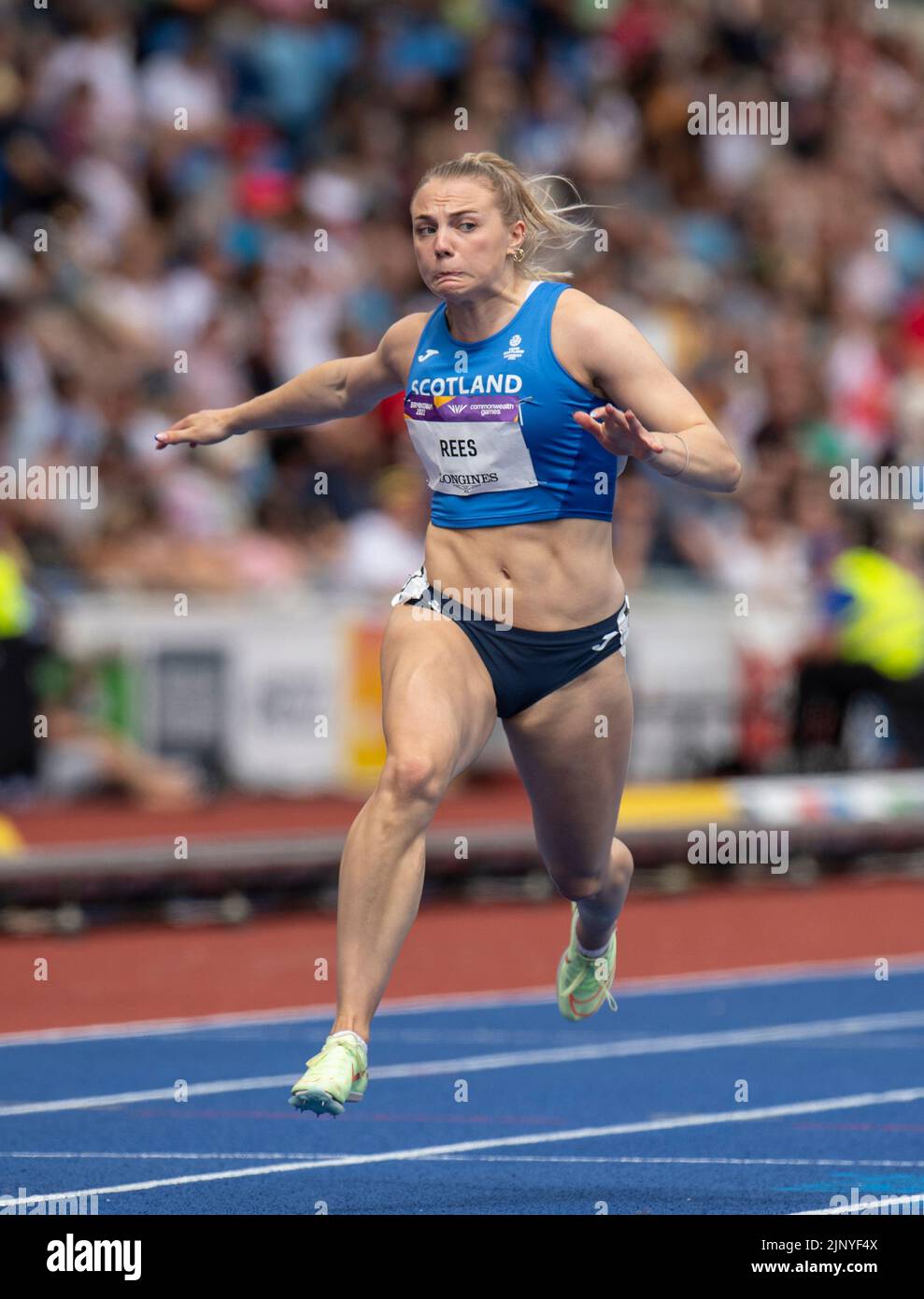 Olympics 100m womens track finish line hi-res stock photography and ...