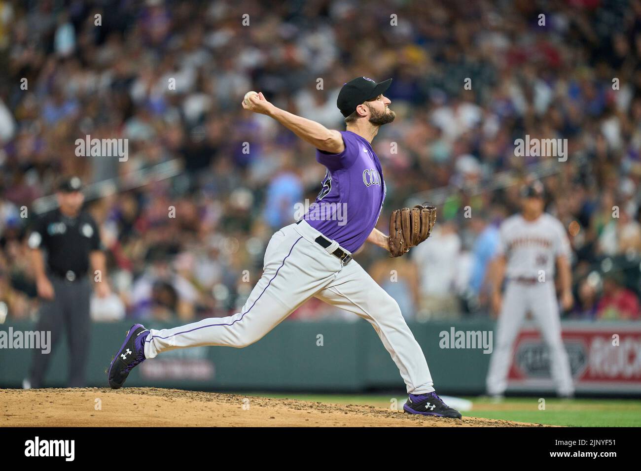 August 13 2022: Colorado pitcher Jake Bird (59) throws a pitch during ...