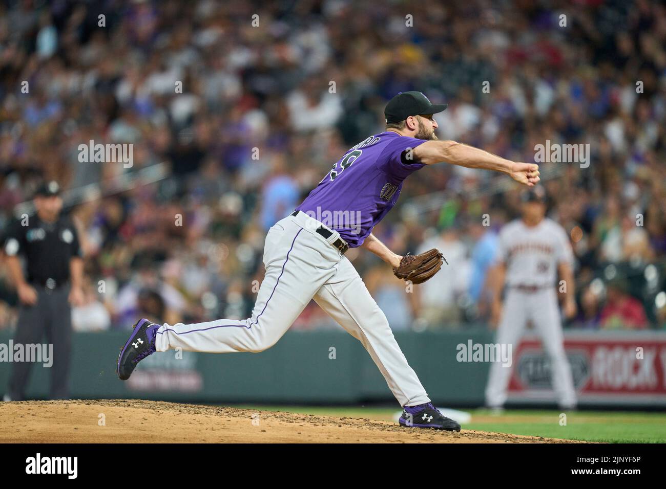 August 13 2022: Colorado pitcher Jake Bird (59) throws a pitch during ...