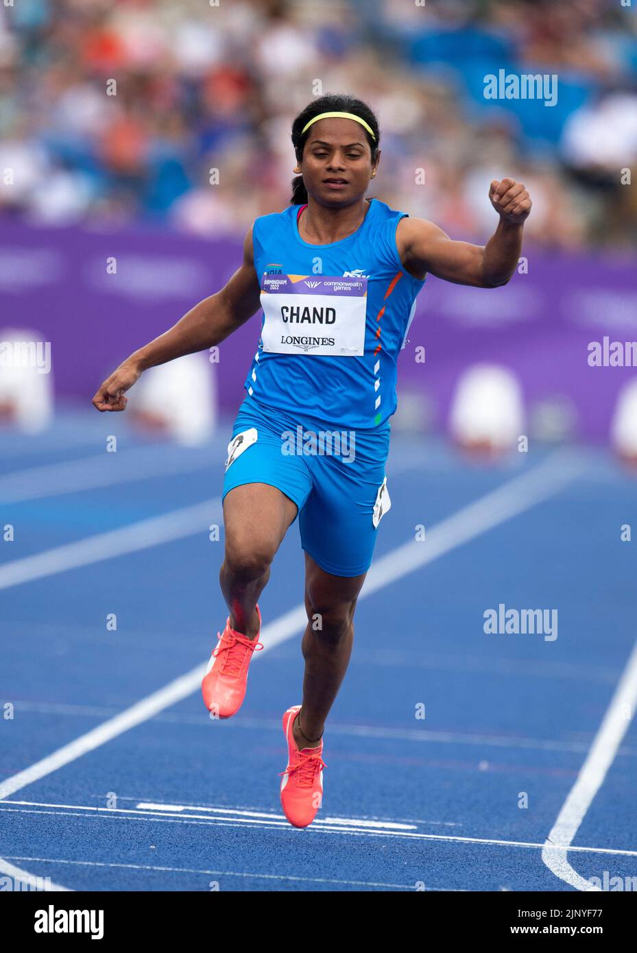 Dutee Chand of India competing in the women’s 100m heats at the ...