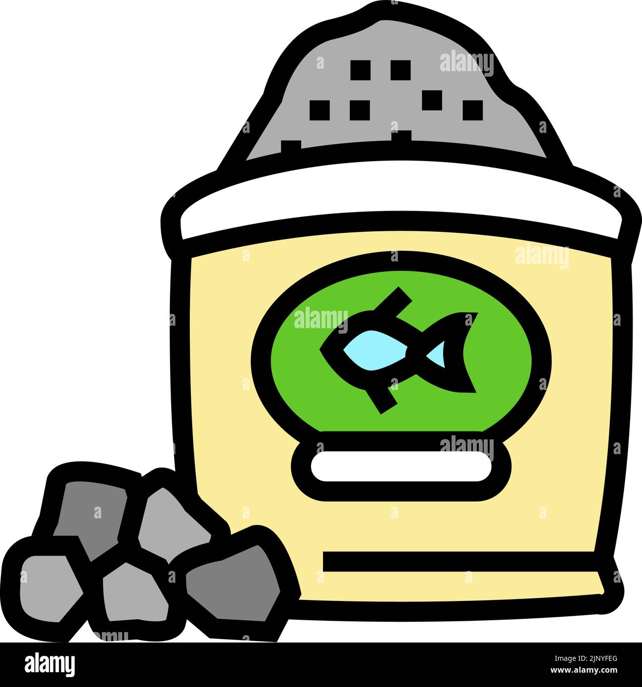 stones aquarium fish color icon vector illustration Stock Vector Image ...