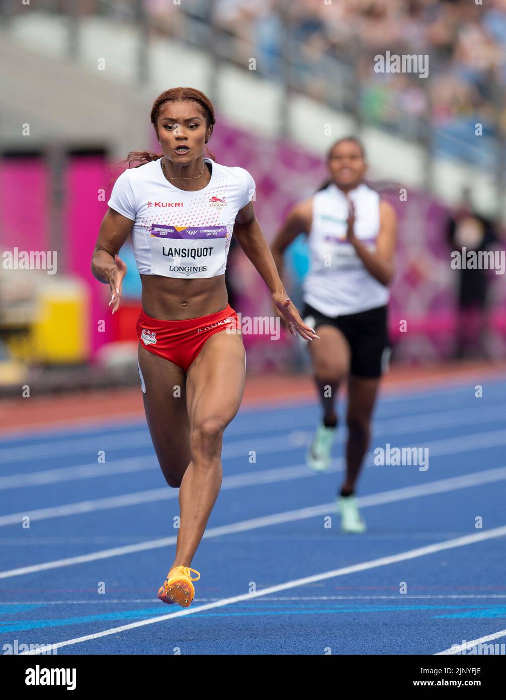 Imani Lansiquot of England competing in the women’s 100m heats at the ...