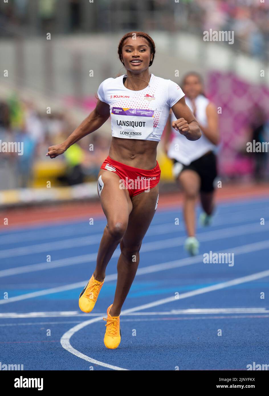 Olympics 100m womens track finish line hi-res stock photography and ...