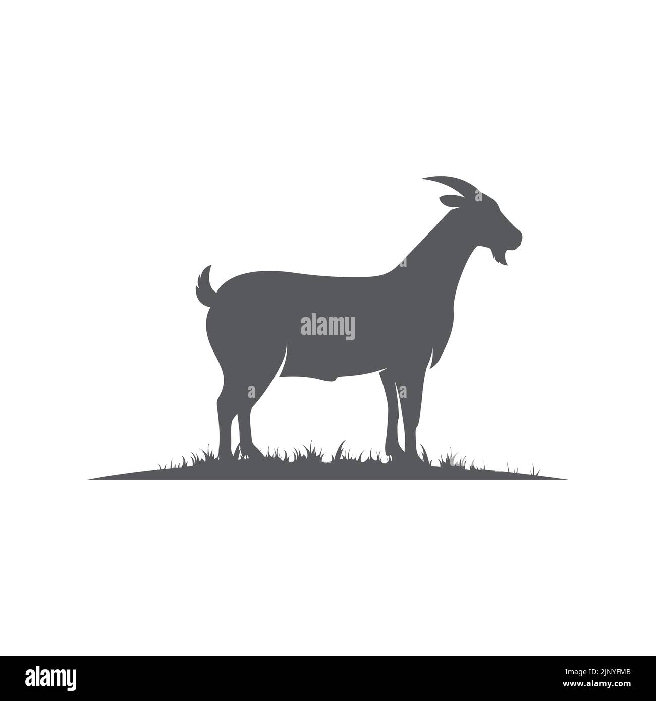 Side view of goat Stock Vector Images - Alamy