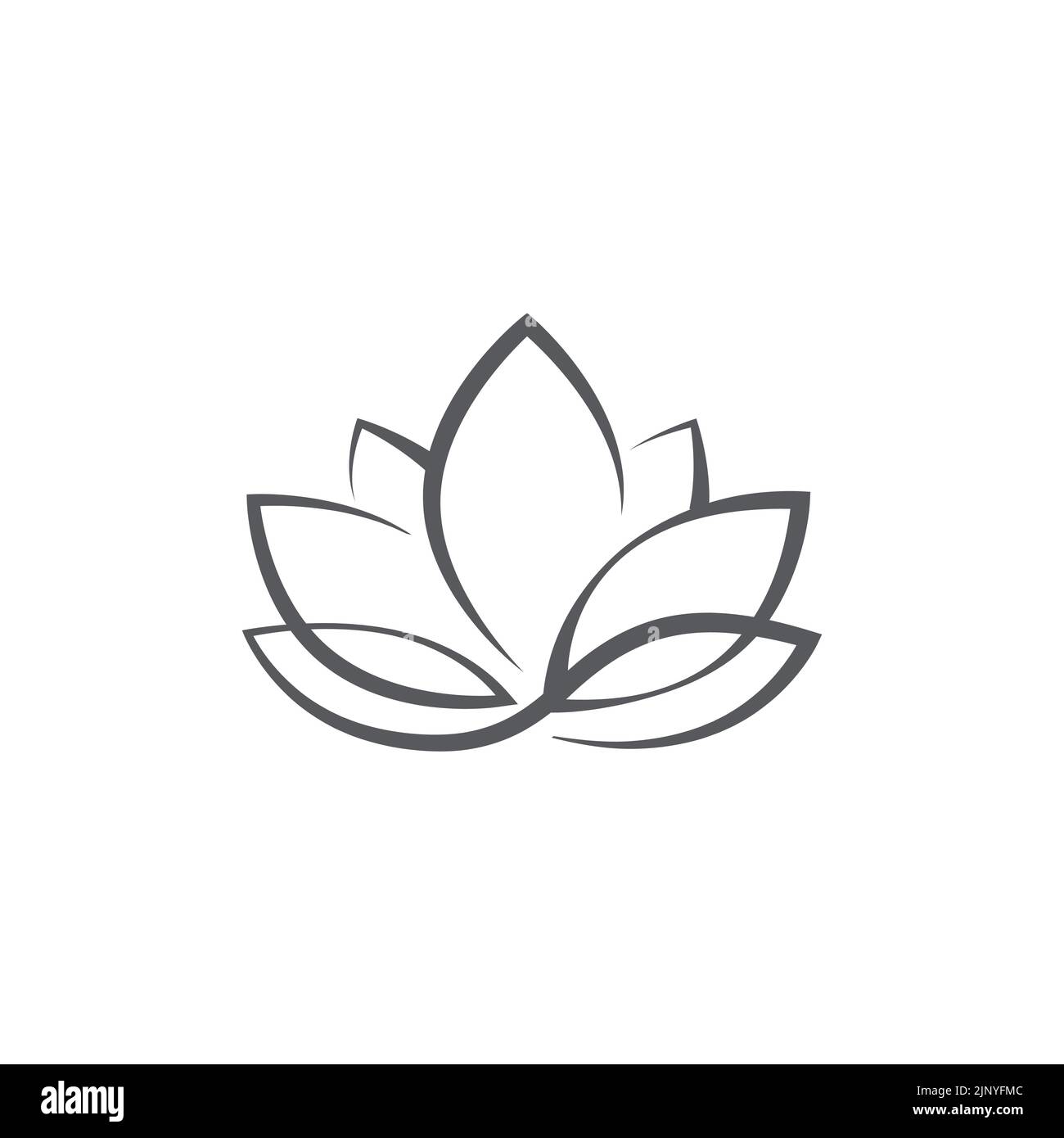 linear lotus logo templates. Vector floral linear lotus logo. Design ...