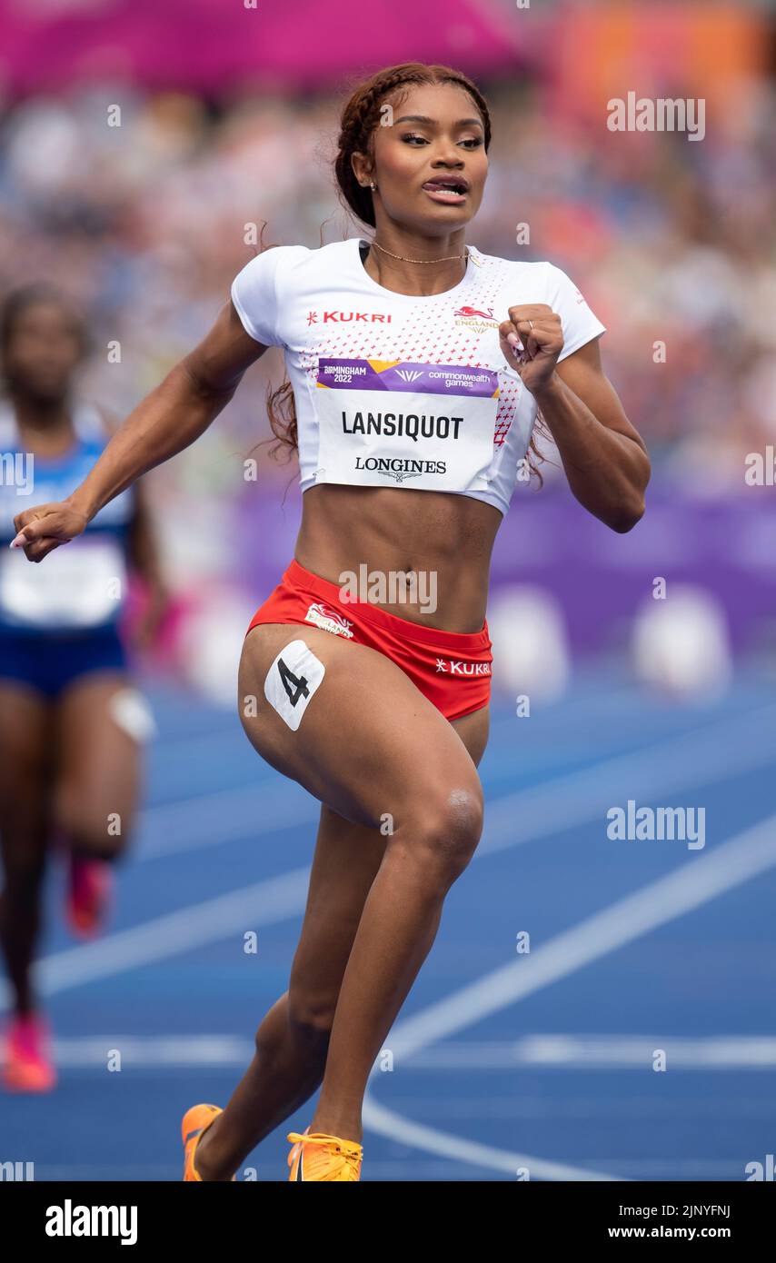 Imani Lansiquot of England competing in the women’s 100m heats at the ...