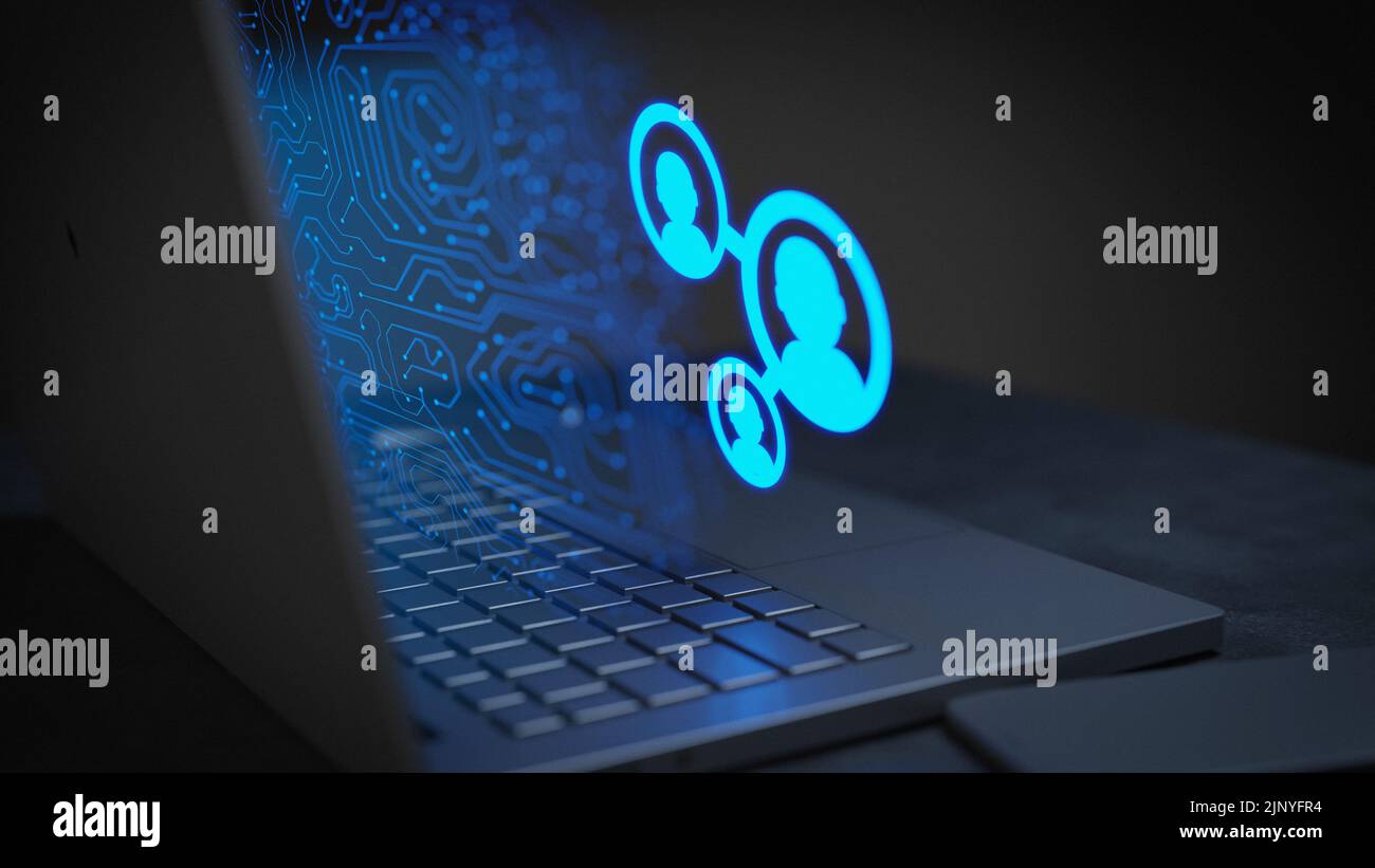 User data technology connecting people 3D Illustration Stock Photo - Alamy