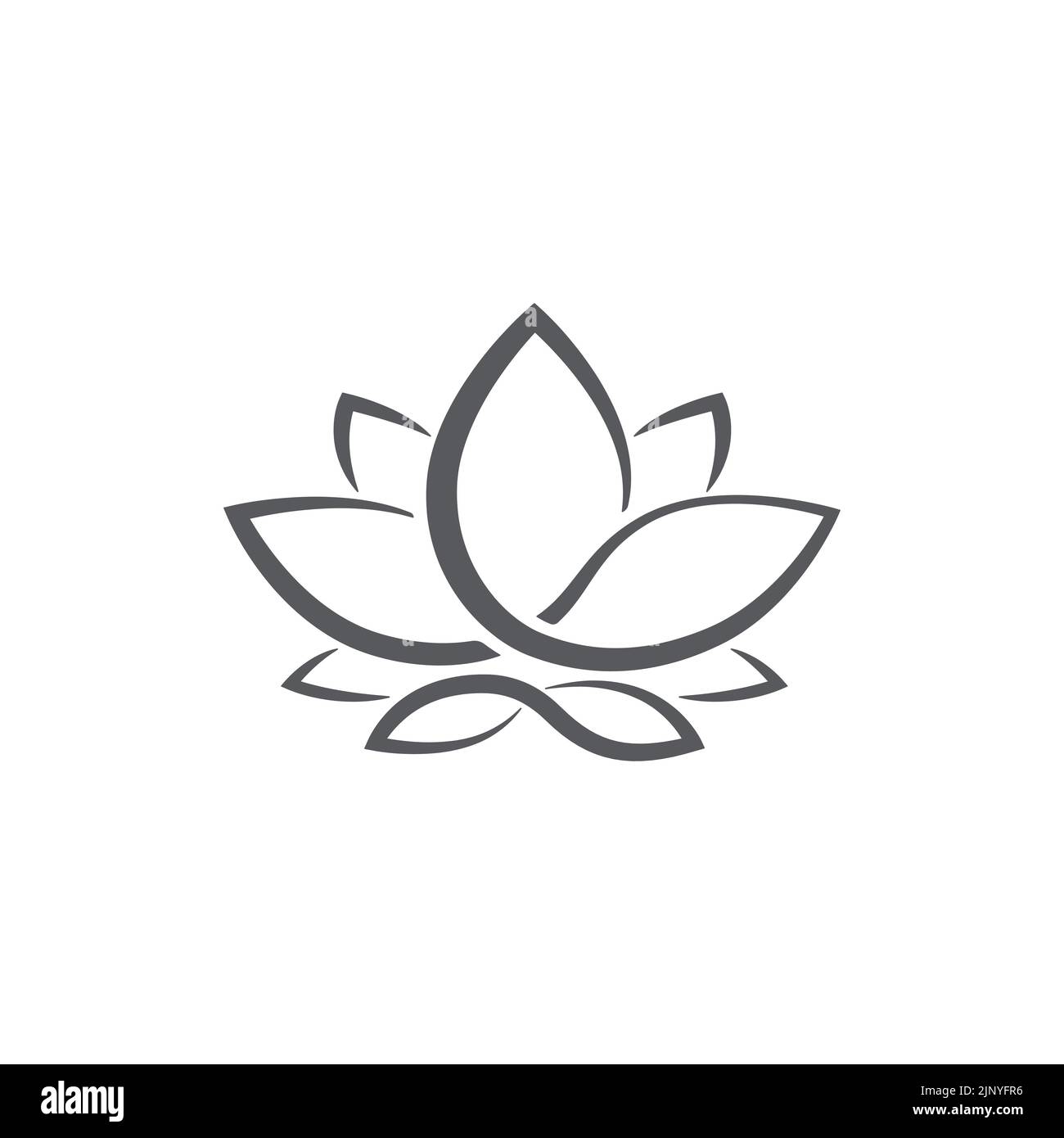 linear lotus logo templates. Vector floral linear lotus logo. Design ...