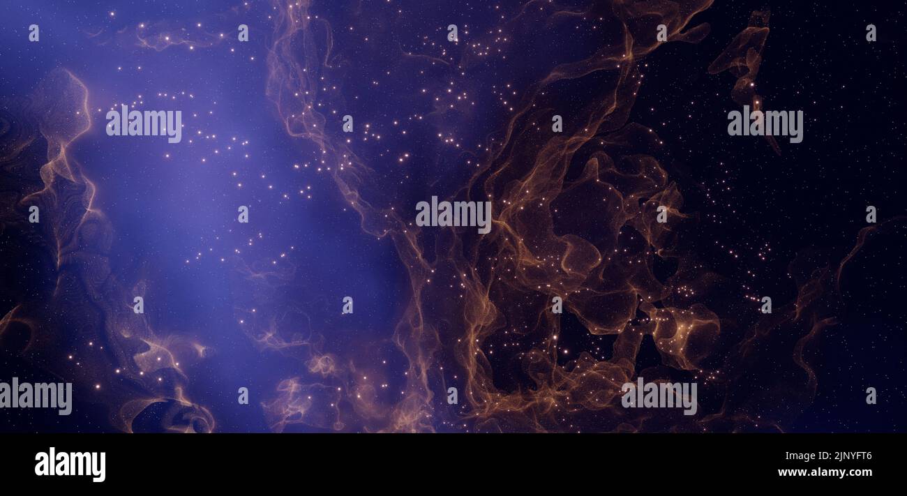 Vibrant Space Background With Nebula And Stars color Gray Banner ...