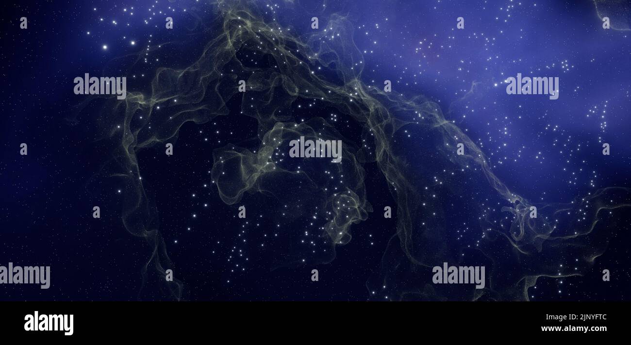 Abstract Fantasy Starfield Nebula Banner Background Stock Photo - Alamy