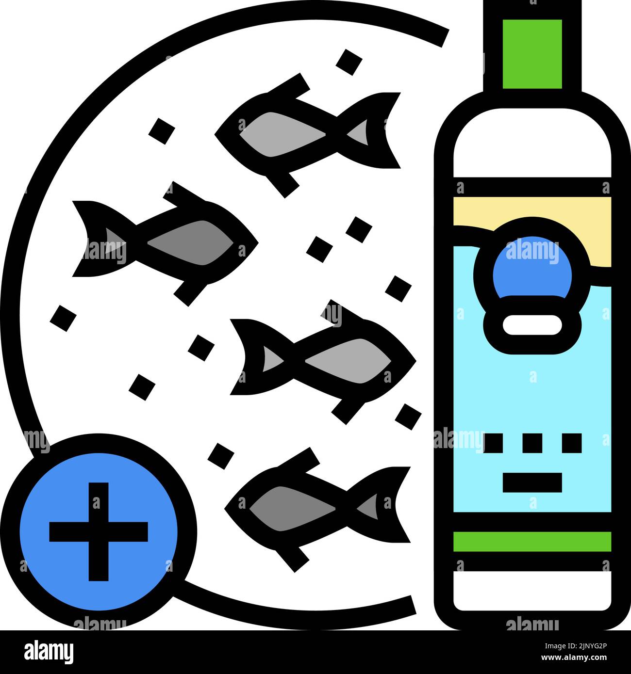 medication aquarium fish color icon vector illustration Stock Vector ...