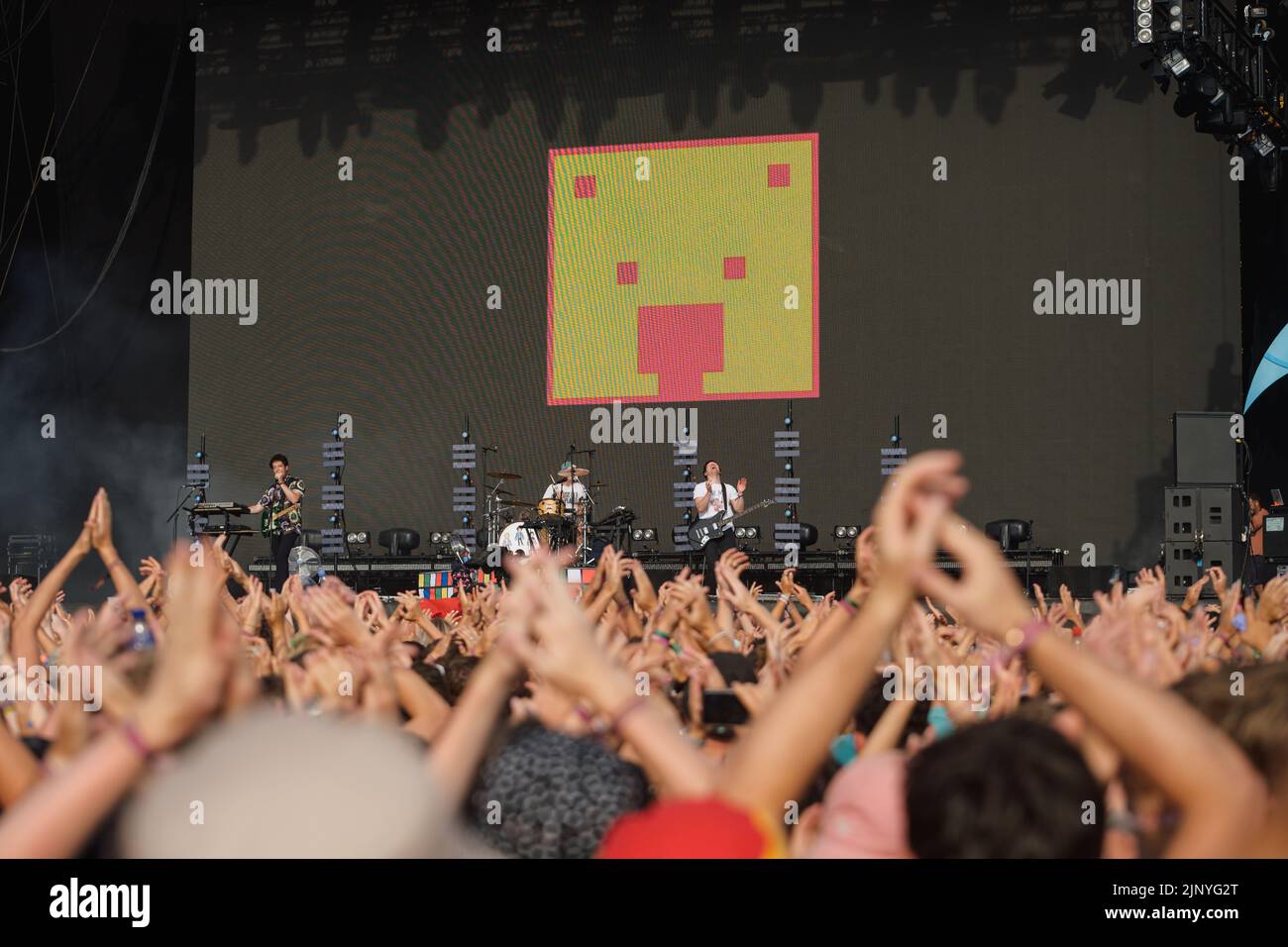 Newquay, Cornwall, UK. 14th August, 2022. The Wombats performing on ...