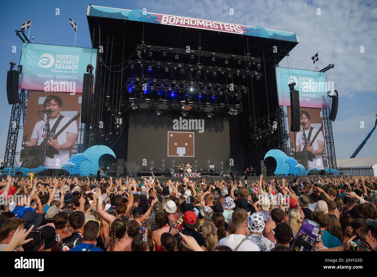 Newquay, Cornwall, UK. 14th August, 2022. The Wombats performing on ...