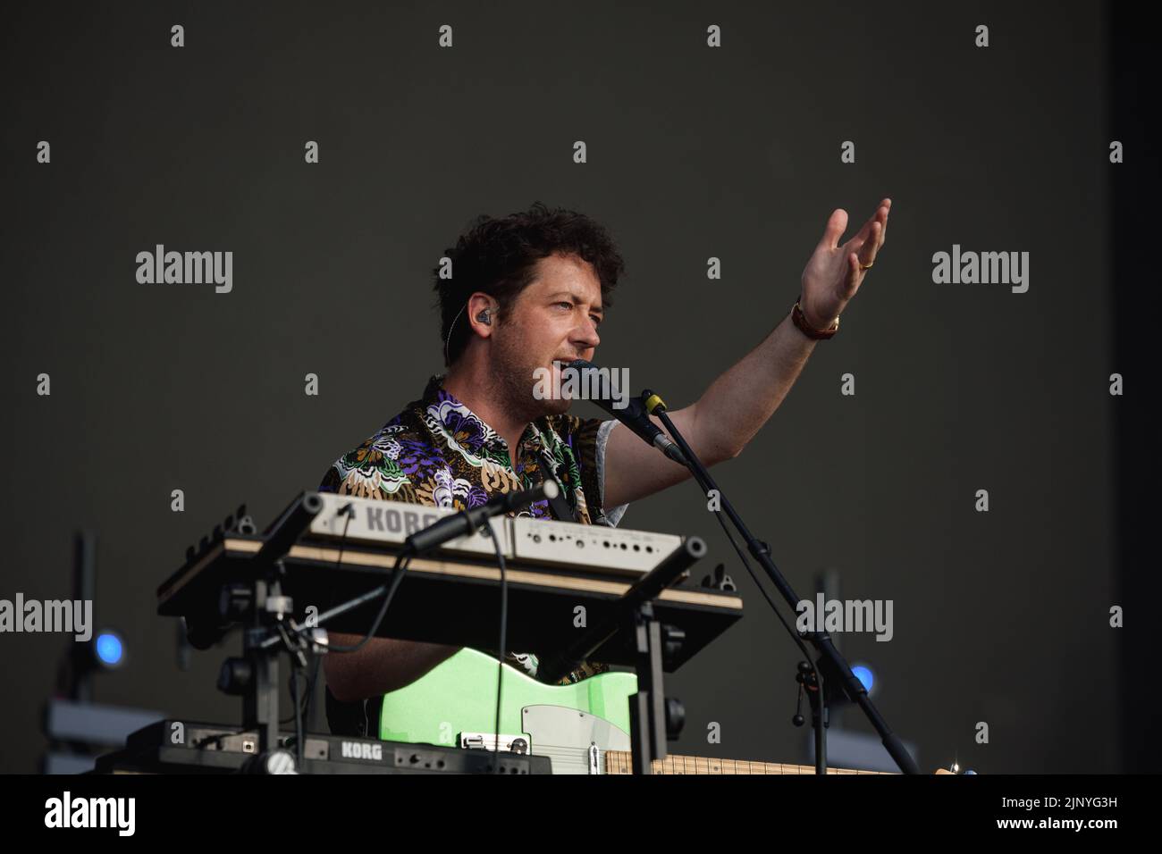 Newquay, Cornwall, UK. 14th August, 2022. The Wombats performing on ...