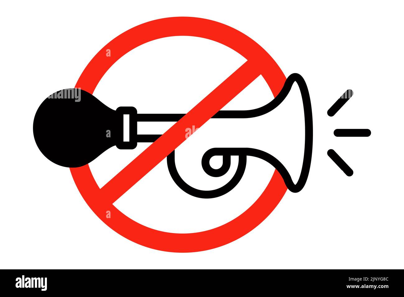 forbidden sign horn makes a loud sound. no noise sign. flat vector ... forbidden sign horn makes a loud sound. no noise sign. flat vector ...