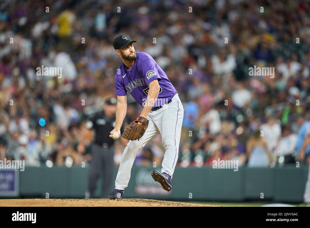 August 13 2022: Colorado pitcher Jake Bird (59) throws a pitch during ...