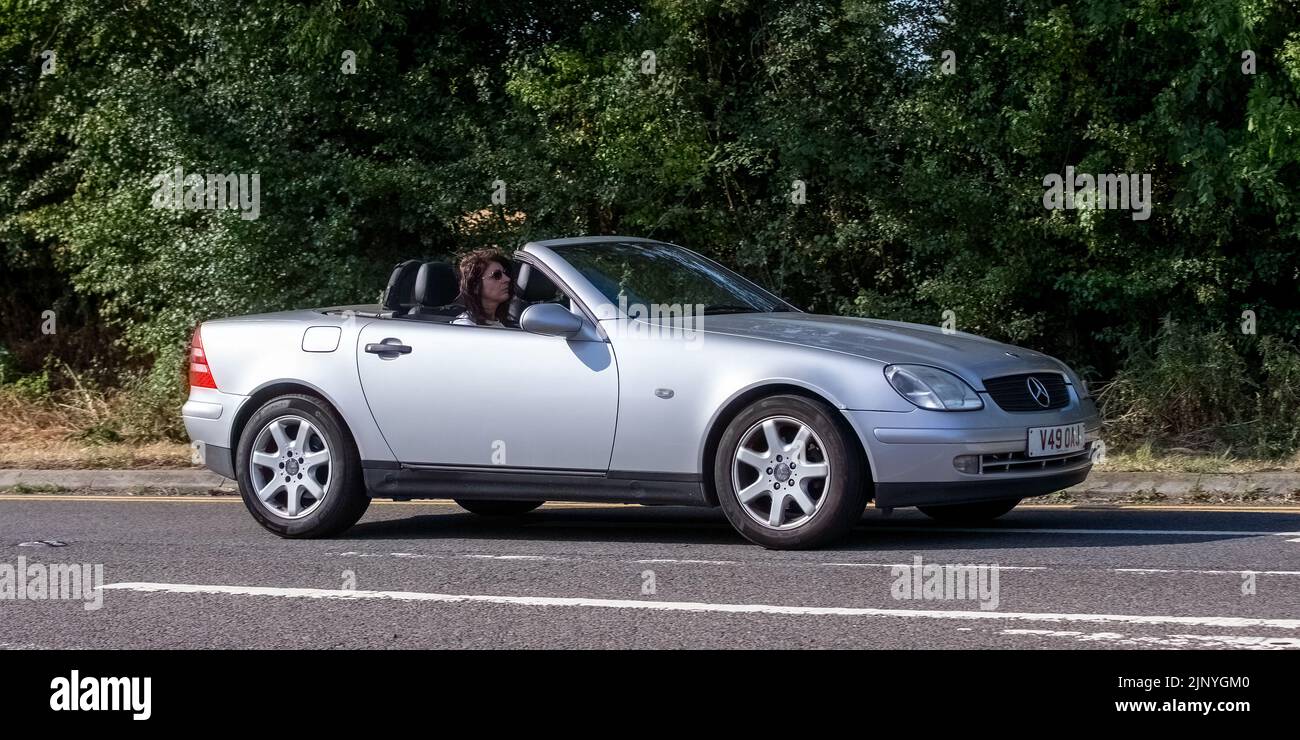 1999 silver open top Mercedes Stock Photo - Alamy