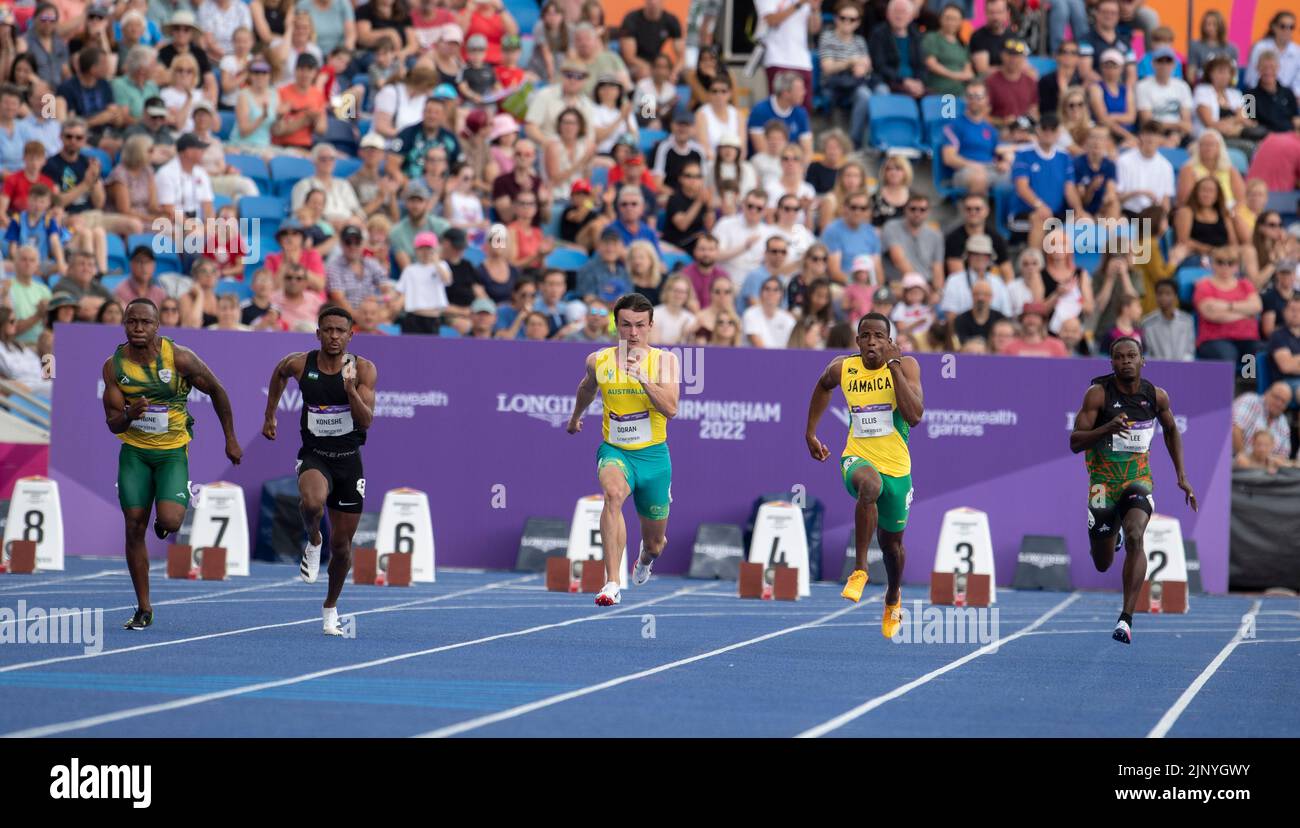 Mojela Koneshe of Lesotho competing in the men’s 100m heats at the ...