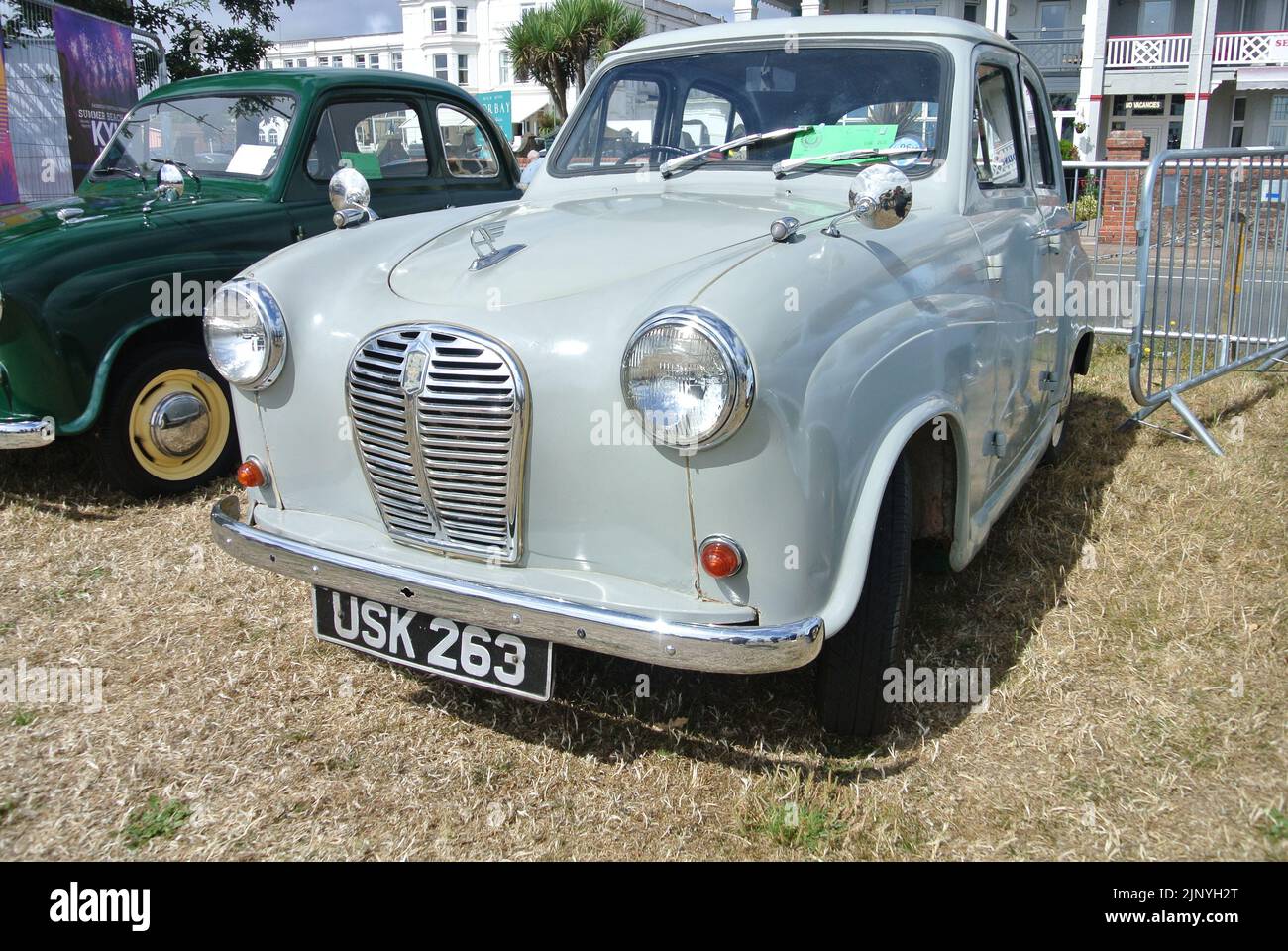 A 1954 Austin A30 parked up on display at the English Riviera classic ...