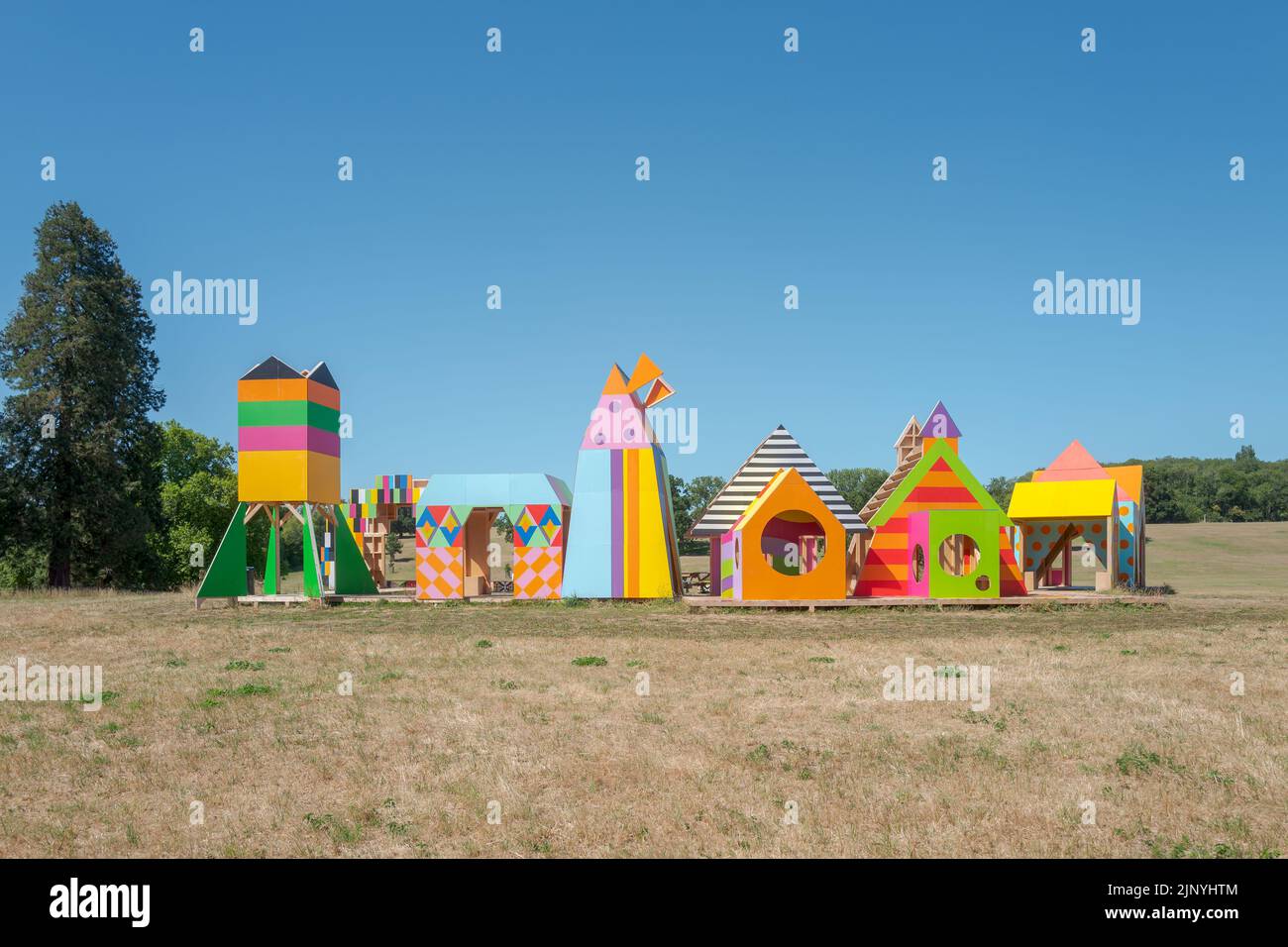 A site specific art installation by artist Morag Myerscough at Compton ...