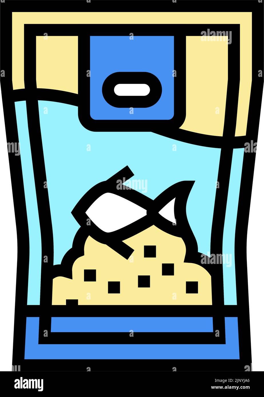 food aquarium fish color icon vector illustration Stock Vector Image ...