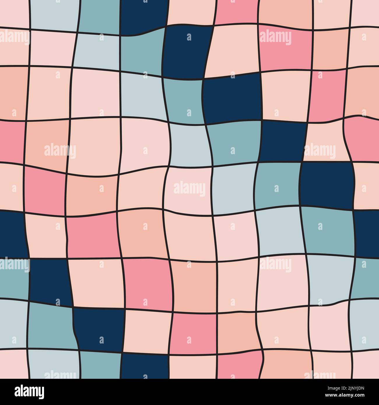 vector hand draw colorful square checkered background or texture Stock ...